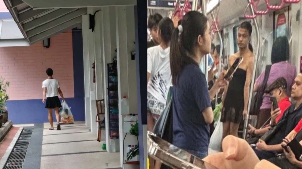 മിനി സ്കര്‍ട്ട് ധരിച്ച യുവാവ്; ടിഷ്യു പേപ്പര്‍ വാങ്ങാന്‍ ആവശ്യപ്പെടും ...