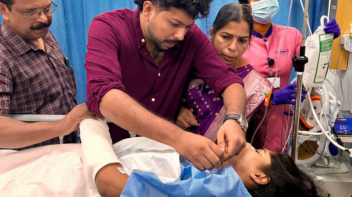 വിവാഹദിനത്തിലെ അപകടം: ആവണിയുടെ ശസ്ത്രക്രിയ വിജയം | Avani completes ...