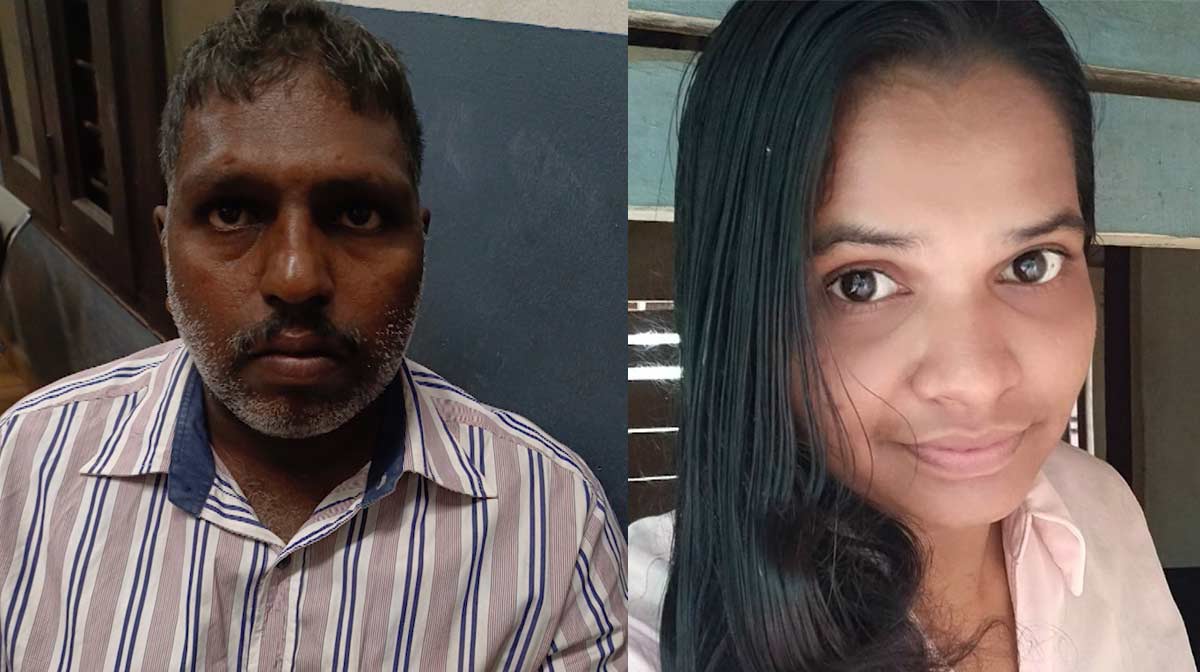 ഭാര്യയെ കൊലപ്പെടുത്തിയ പ്രതിയെ തെളിവെടുപ്പിന് എത്തിച്ചപ്പോള് ...