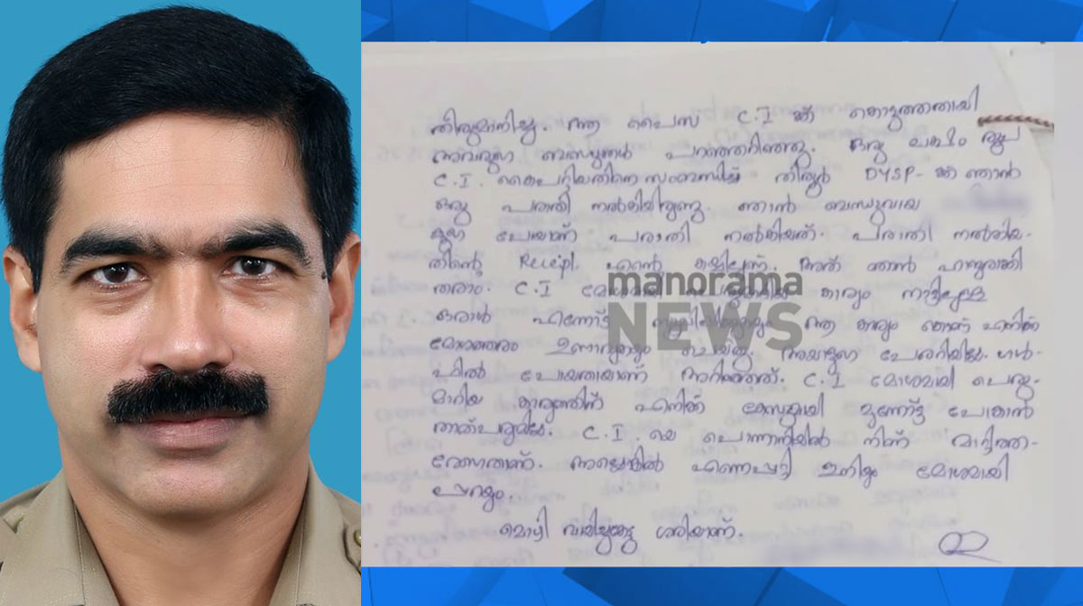 പീഡനപരാതി ക്രിമിനല്‍ ഗൂഢാലോചന; മരംമുറിക്കേസിലെ വിരോധം; ഡി‌വൈ‌എസ്‌പി വി ...