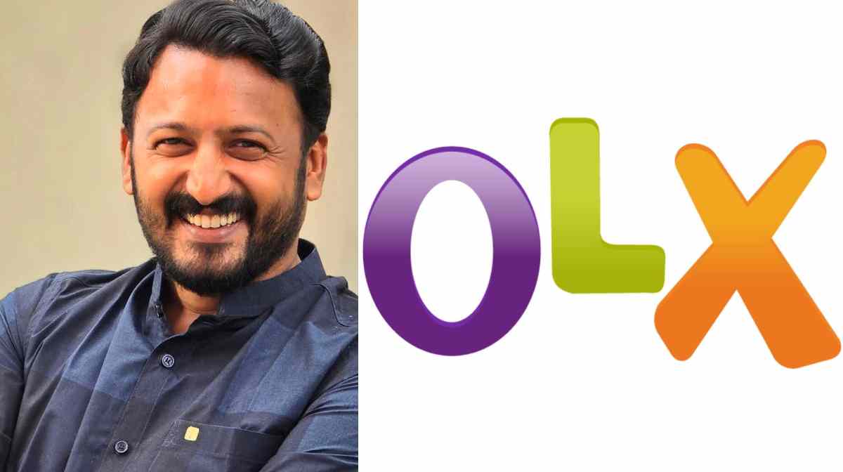 OLX ലോഗോയുമായി രാഹുല്‍ മാങ്കൂട്ടത്തില്‍