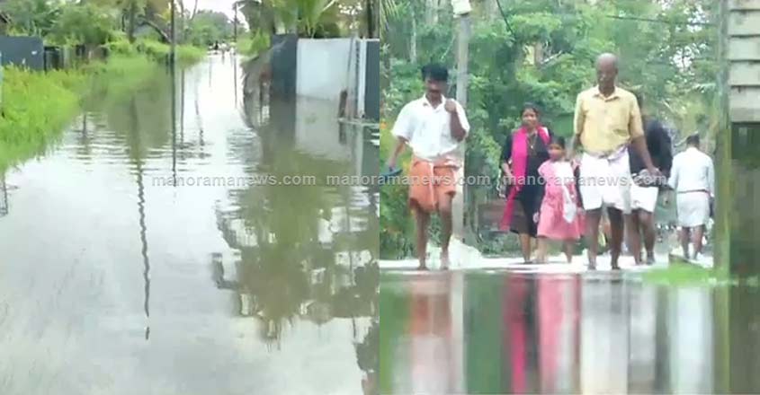Alappuzha | Kuttanad | Rain | കുട്ടനാട്ടില്‍ വെള്ളക്കെട്ട് രൂക്ഷം; പാടശേഖരങ്ങൾ മടവീഴ്ച ഭീഷണിയില്‍