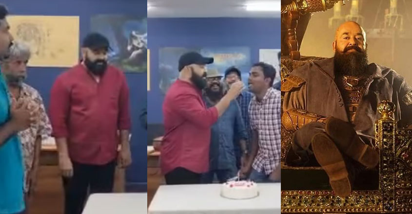 മൊട്ടയടിച്ച് മോഹൻലാൽ ‘ബറോസ്’ സെറ്റിൽ; വിഡിയോ വൈറൽ | Mohanlal | Barozz