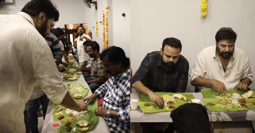 ഓണസദ്യ വിളമ്പി മമ്മൂക്ക; ഭ്രമയുഗം ലൊക്കേഷനില്‍ ഓണാഘോഷം ...