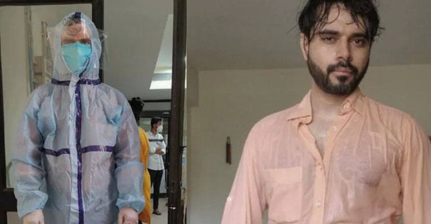 15 മണിക്കൂർ പിപിഇ കിറ്റ് ധരിച്ചാൽ ഇങ്ങനെയിരിക്കും; ചിത്രം പങ്കുവെച്ച് ...