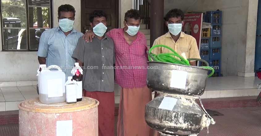 വീട്ടിലിരുന്ന് ചാരായം വാറ്റി; ആലുവയില്‍ നാല് പേര്‍ അറസ്റ്റിൽ | Liquor ...