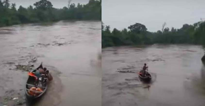 കടത്തുവള്ളം പുഴയിലൂടെ ഒഴുകി; പാലത്തിൽനിന്ന് ചാടി പിടിച്ചെടുത്ത് ...