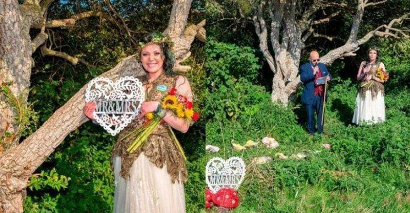 മുറിക്കാനനുവദിക്കില്ല; മരത്തെ വിവാഹം ചെയ്ത് സ്ത്രീ; കൗതുകം | Woman ...